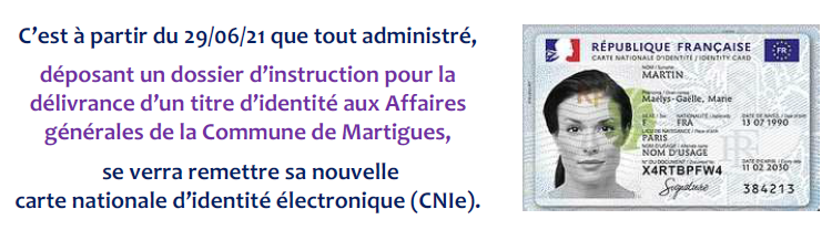 Carte nationale d'identité (CNI) - Ville de Martigues